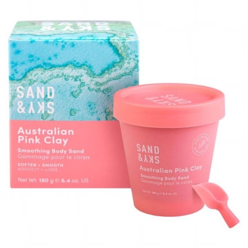 READY STOCK Sand & Sky Australian Pink Clay Smoothing Body Sand 180g ...