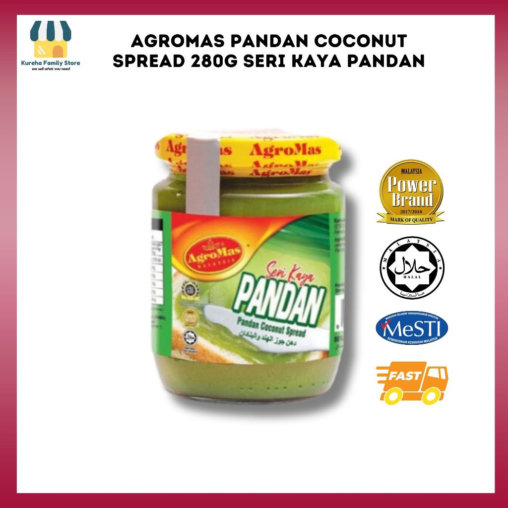 AGROMAS Seri Kaya Pandan Coconut Spread Jem Pandan Sapuan Roti Doorgift ...