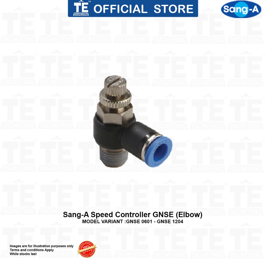 SANG-A Pneumatic Speed Controller (Elbow) GNSE 0401 / 0402 / 0601 / 0602 / 0603/ 0801 / 0802 ...