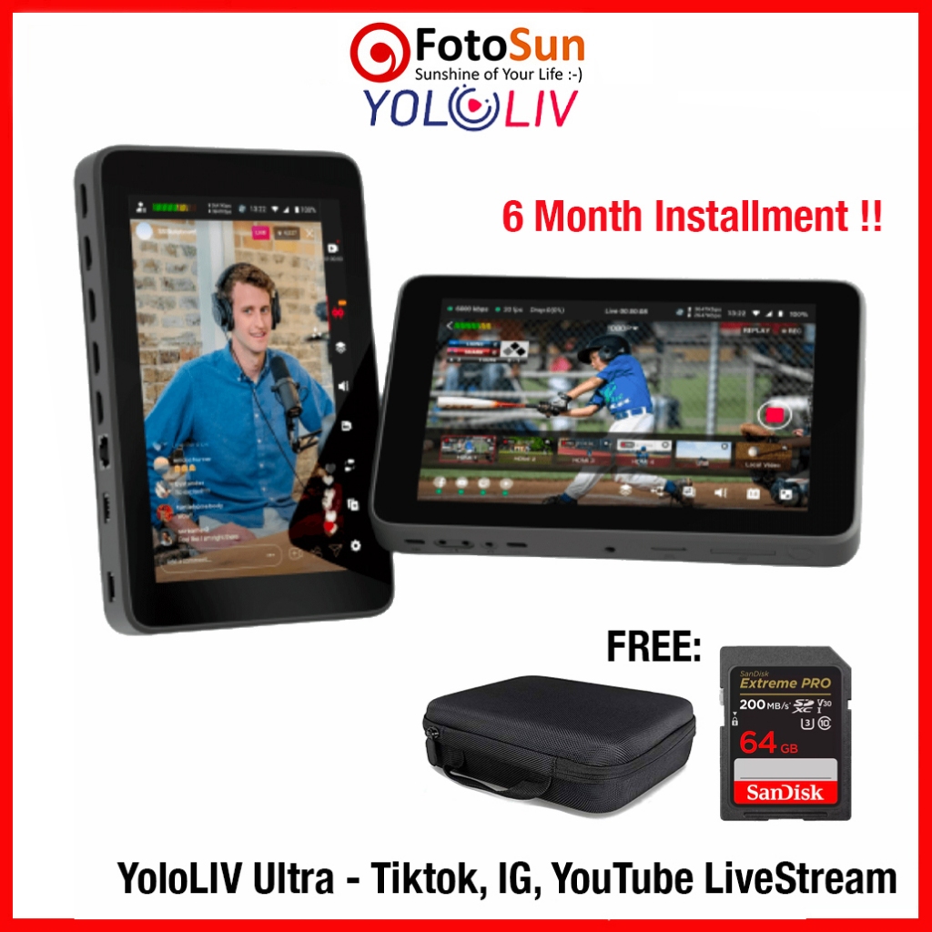 YOLOLIV ULTRA Yolobox Ultra Live Stream portable device Tiktok, IG, FB and YouTube | Shopee Malaysia
