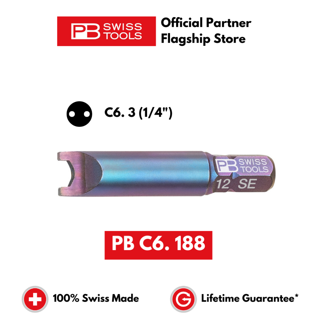 PrecisionBit C6 (1/4") for Spanner Screws Snake Eyes PB Swiss Tools PB C6 188 | Shopee Malaysia
