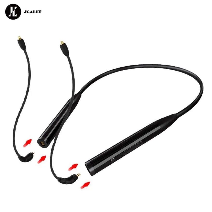JCALLY JCBT5S Bluetooth 5.0 Wire Sports Run Hang Neckband Replaceable ...
