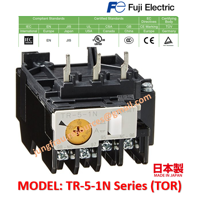 FUJI ELECTRIC Thermal Overload Relays: TR-5-1N/3 series | Shopee Malaysia