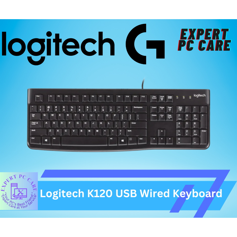 Logitech K120 Corded Keyboard Shopee Malaysia