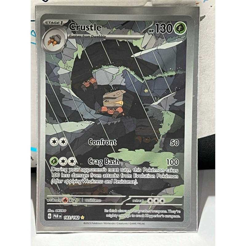 Pokemon TCG SV04 Paradox Rift - Crustle - 183/182 - Illustration Rare ...