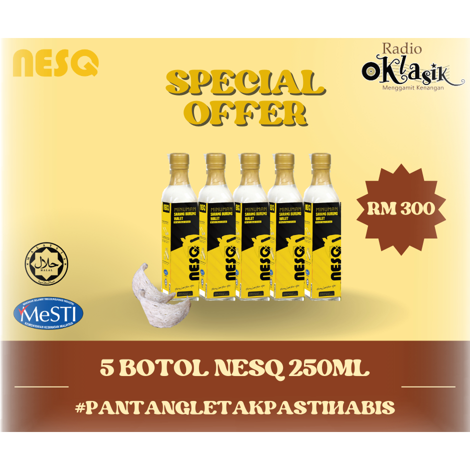 NESQ - 5 Botol Pati Sarang Burung Walet (250ml) | Shopee Malaysia
