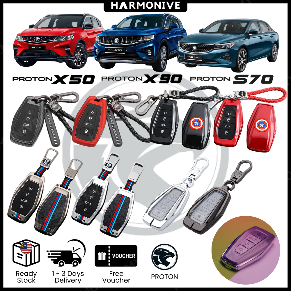 PROTON S70 X90 X50 Key Fob Cover Kunci Remote Car Accessories Leather ...