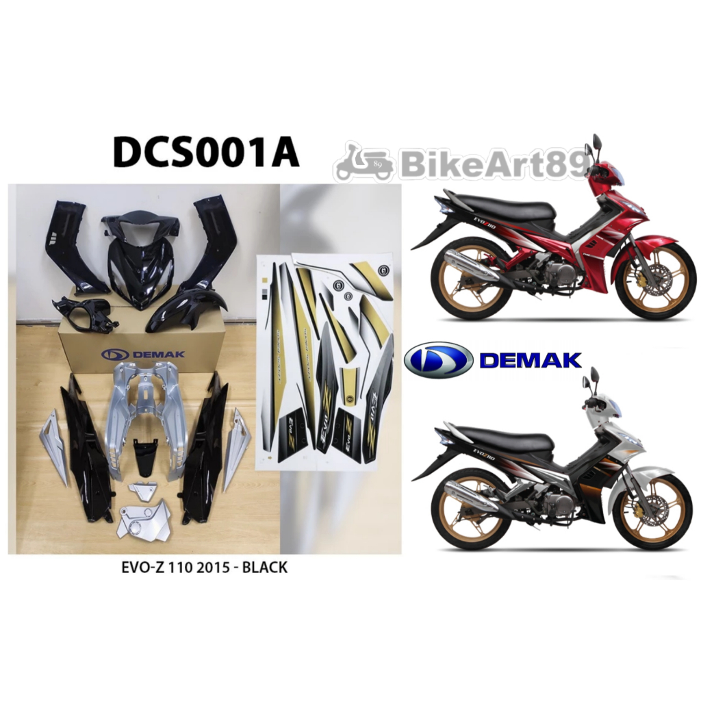 Demak Body Cover Set EVO-Z 110 2015 2017 Black Red Blue 100% Original Demak Accessories Motor ...