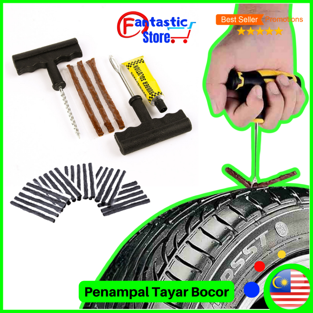 Penampal tayar bocor pancit Car Tubeless Tyre Tire Puncture Tyre sealer ...