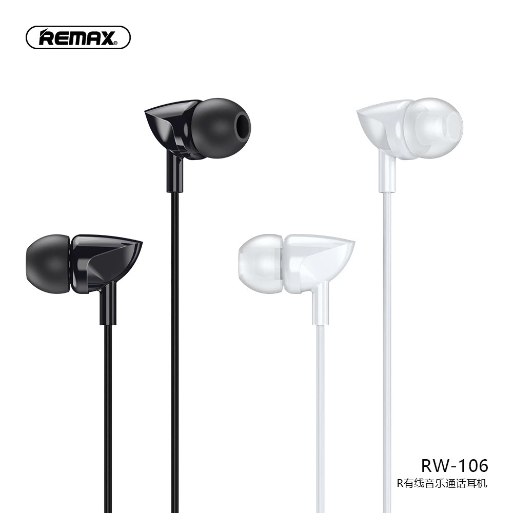 Remax In-Ear Earphone RW-105 RW-106 Stereo Headphone Headset With Mic ...