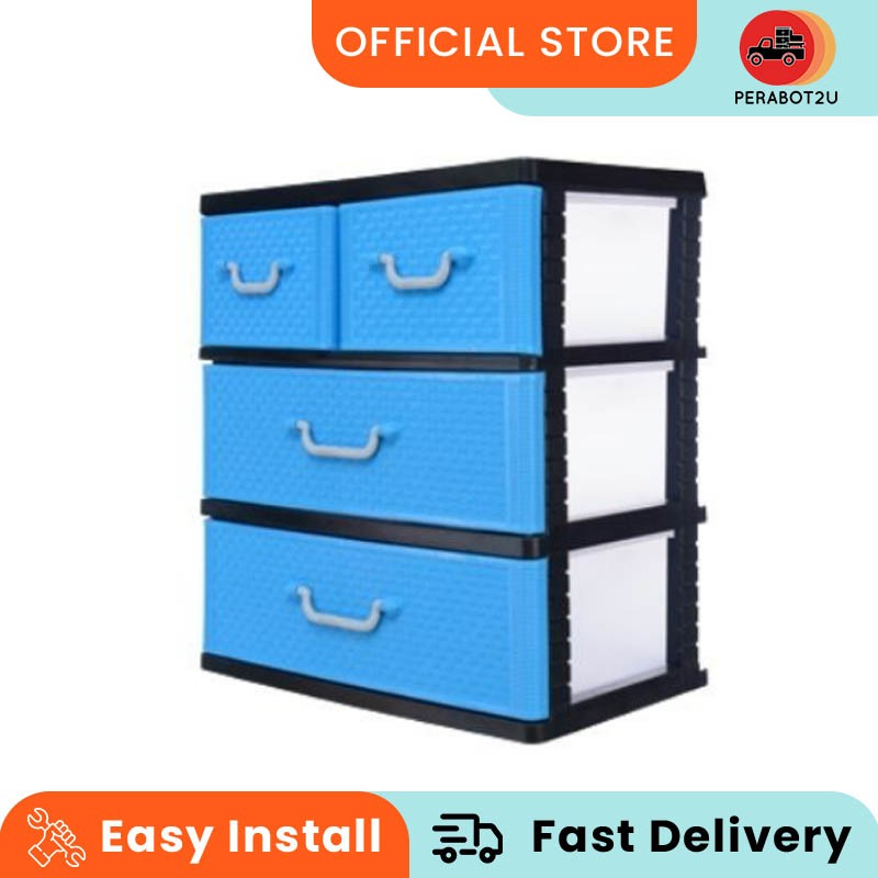 P2U CTY Laci Serbaguna / Plastic Drawer Multipurpose / 3 Tier Drawer ...