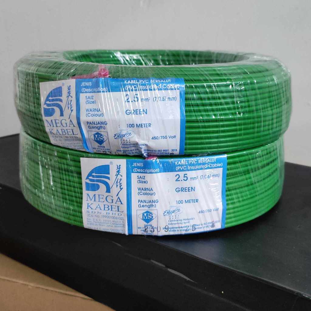 【Loose Cut】Mega Kabel 2.5mm Insulated PVC 100% Pure Copper Cable *SIRIM ...