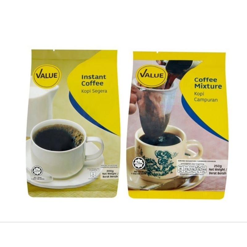 VALUE Halal ☑️ Instant Coffee 200G / Kopi Campuran 250G | Shopee Malaysia
