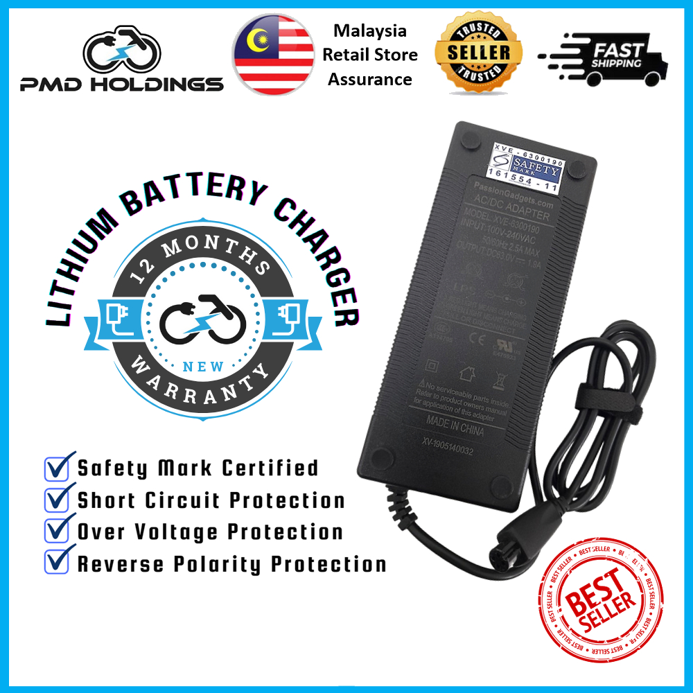 [12 Months Warranty] Ninebot Mini / Mini Pro 63V 1.9A Battery Charger ...