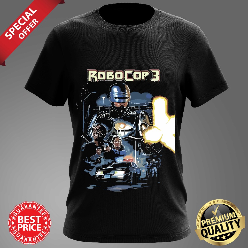 BAJU ROBOCOP 3 THE MOVIE VINTAGE ROUND NECK T-SHIRT | Shopee Malaysia