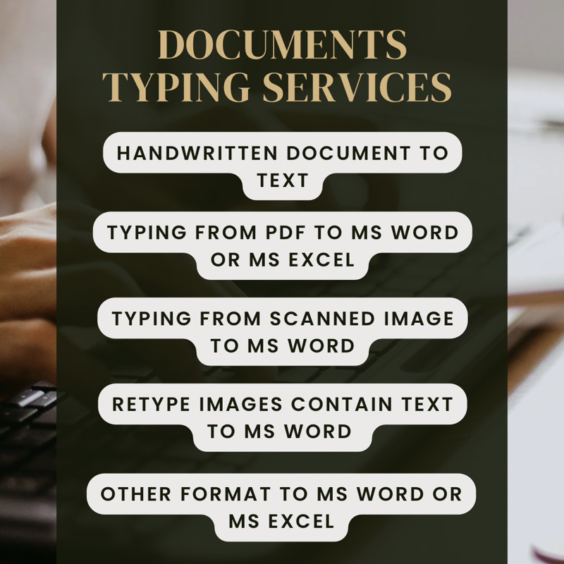 Menaip Dokumen | Typing services (Servis menaip) | Shopee Malaysia