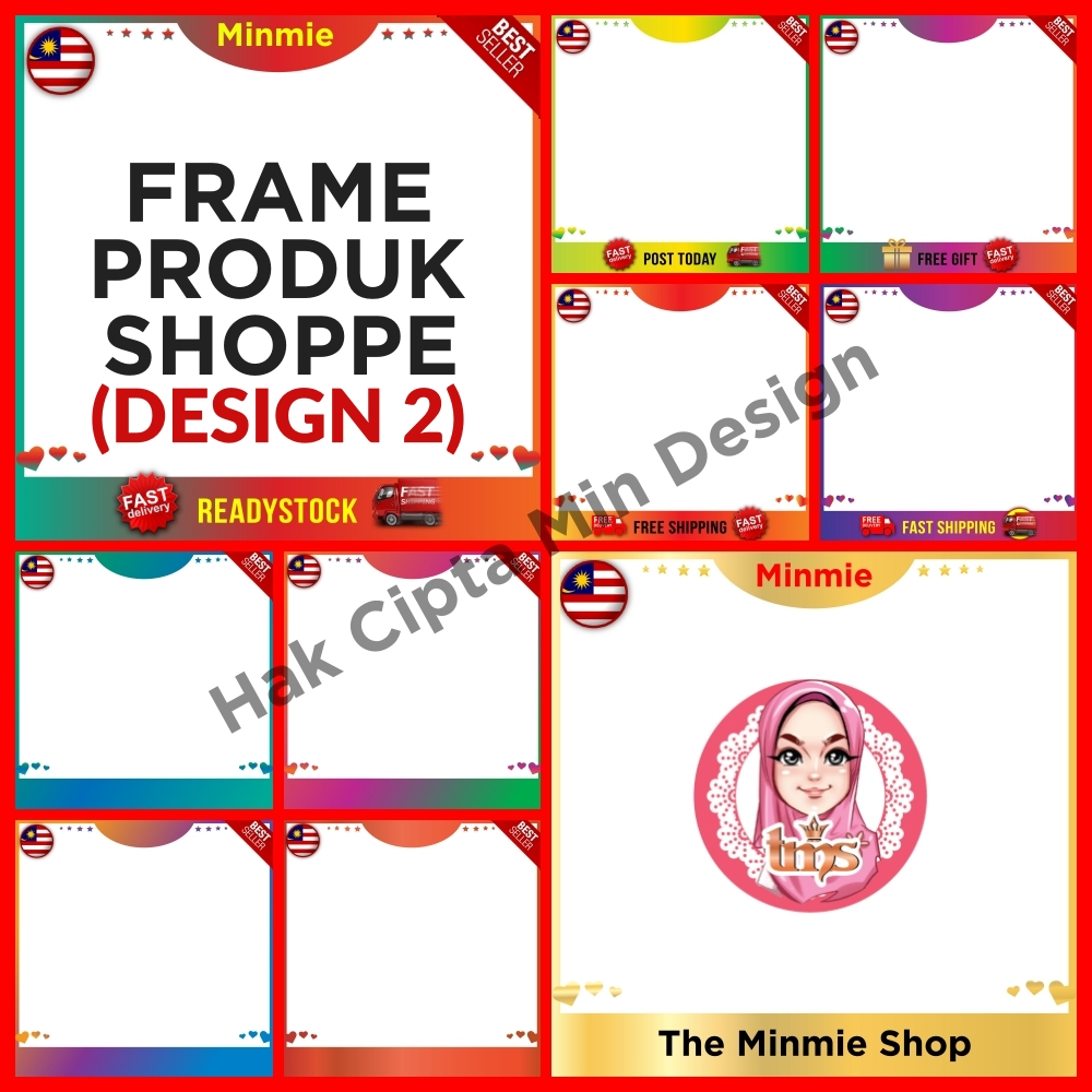 BEST SELLING 💥 10 FRAME TEMPLATE POSTER KEDAI ONLINE LARISKAN PRODUK ...