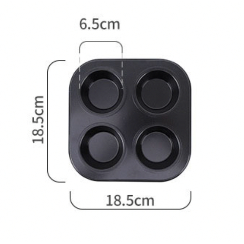 Black Gold Colour Bakeware Cake Mould 6/12 Holes Non-Stick Mini Muffin ...