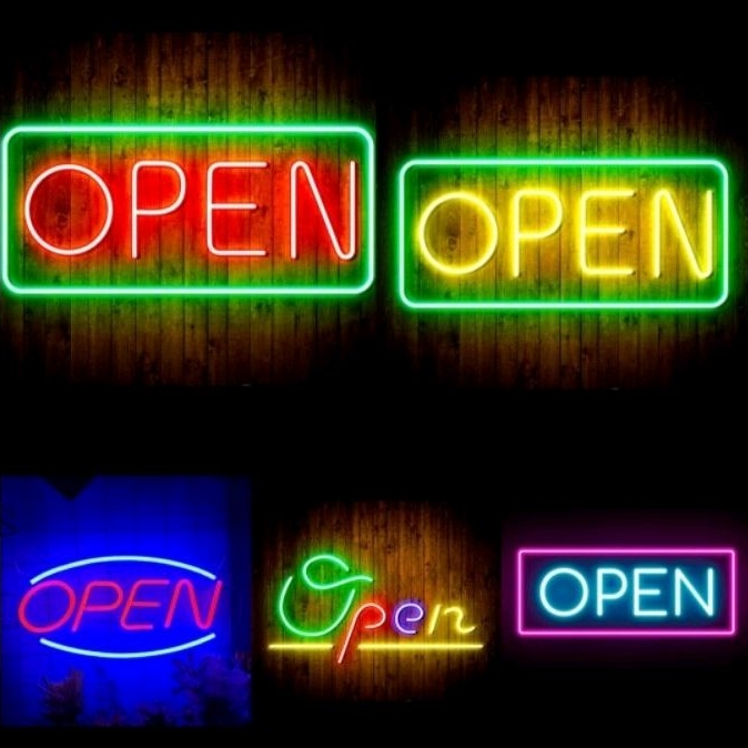 Open Neon Sign Decoration Led Neon Light Signboard Neon Lights | Shopee ...