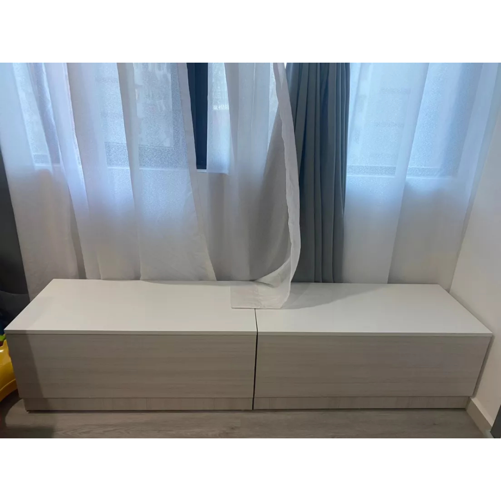 Wonderful 60cm Bay Window Cabinet Storage Bench Kabinet bertutup Oak ...