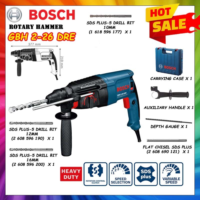 Bosch GBH 2-26 DRE GBH2-26DRE Rotary Hammer | Shopee Malaysia