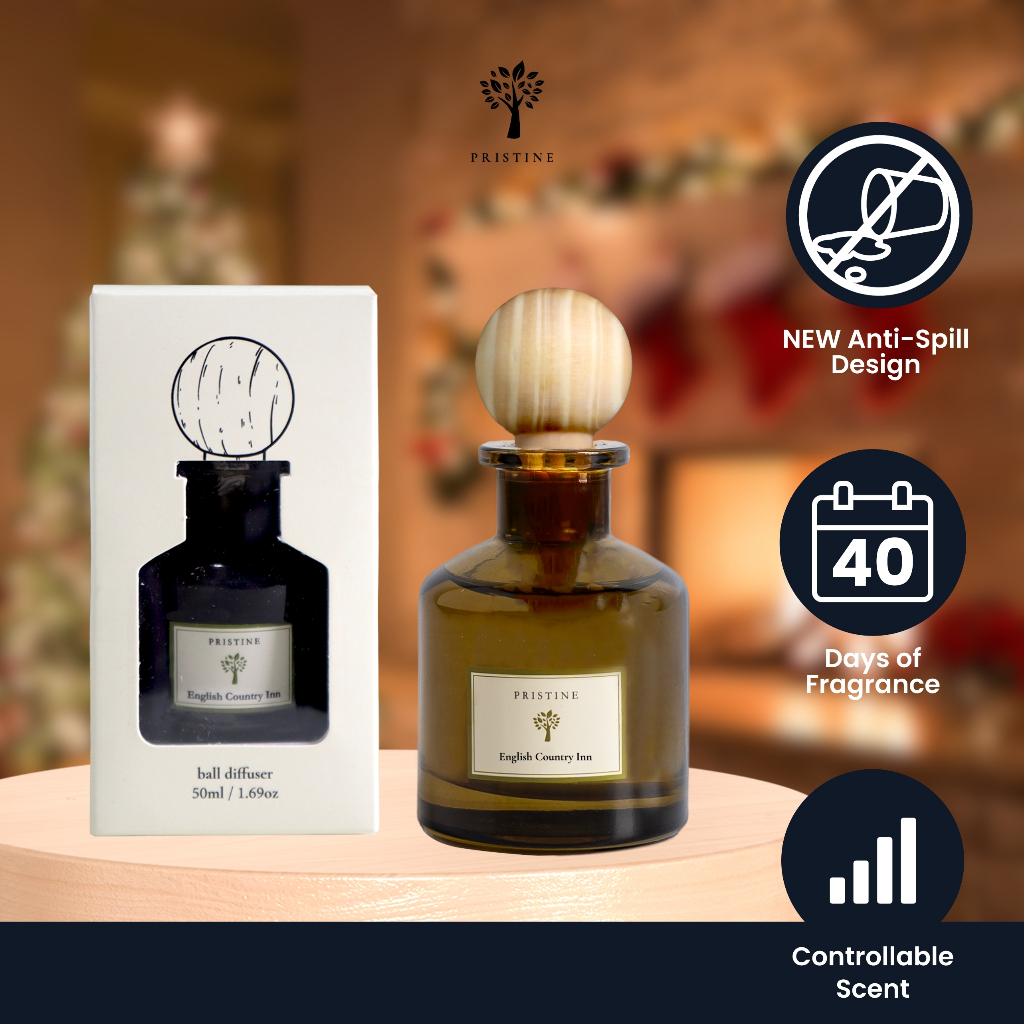 Pristine Ball Diffuser | Hotel Scent | Essential Oil | Anti-Spill Wardrobe Fragrance | 50ml ...