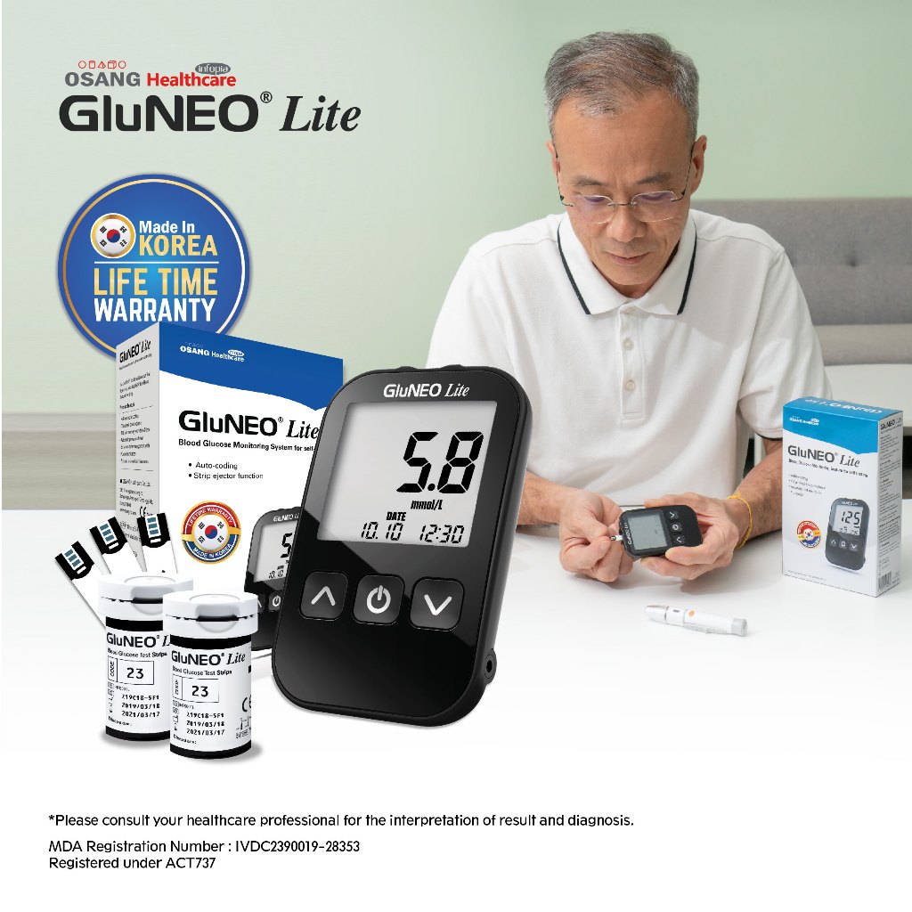 GluNEO Lite® Blood Glucose Test Meter [ Korea ] | Shopee Malaysia
