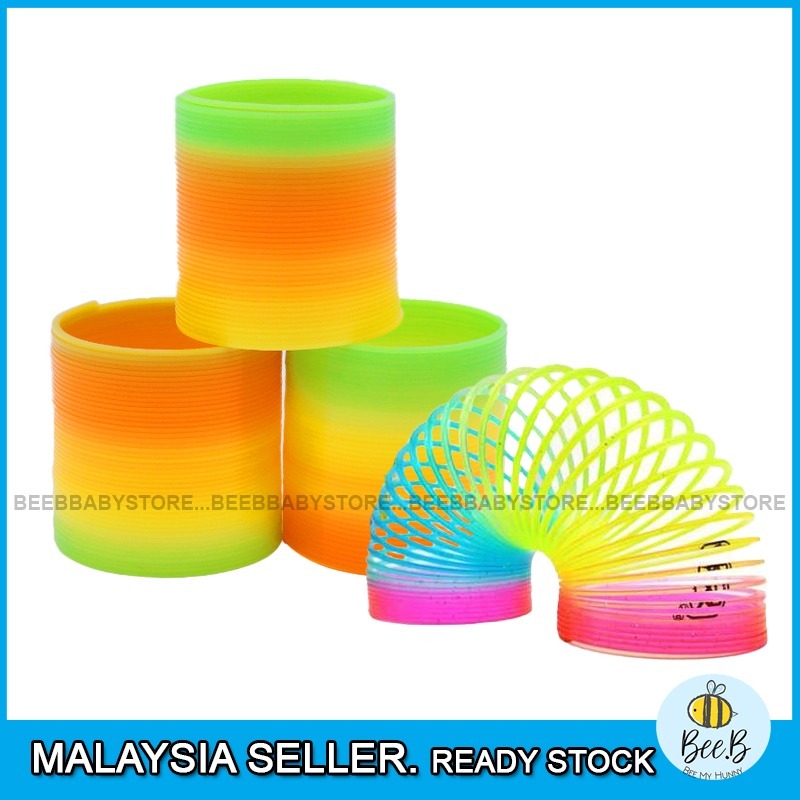 Rainbow Ring Colorful Circle Spring Kids Magic Bounce Toys Fun Anti ...