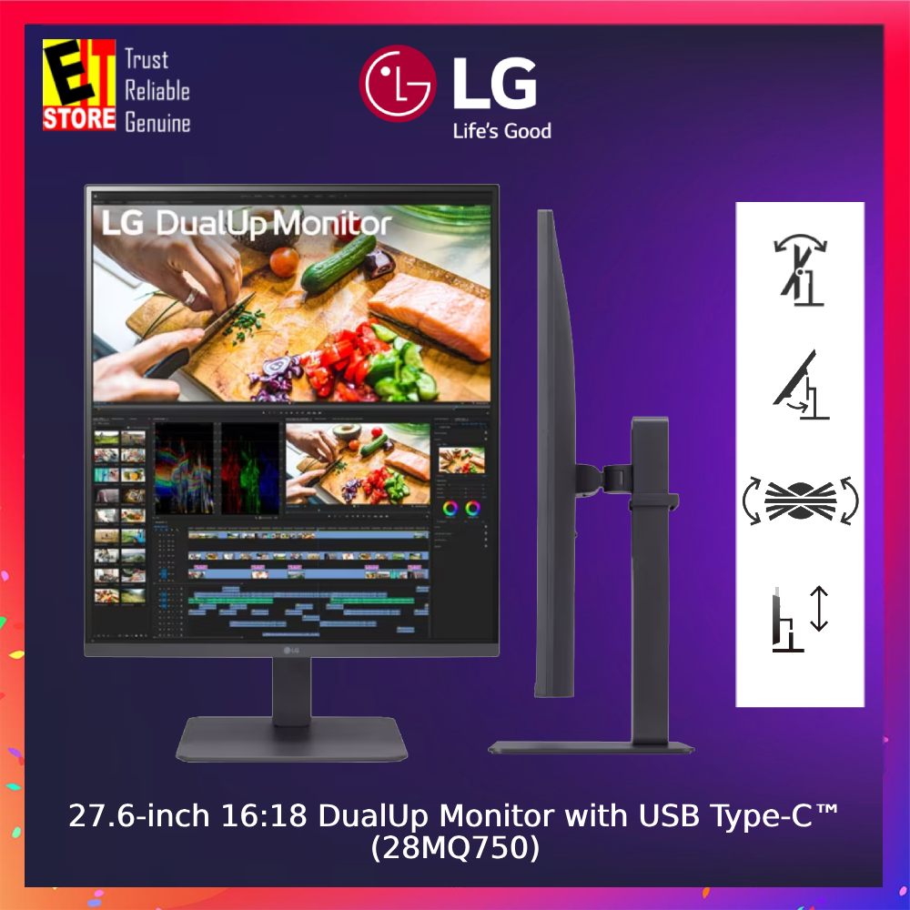 LG 27.6''/ 16:18 / 2560x2880 / iPS / USB Type-C™ / DualUp Monitor ...