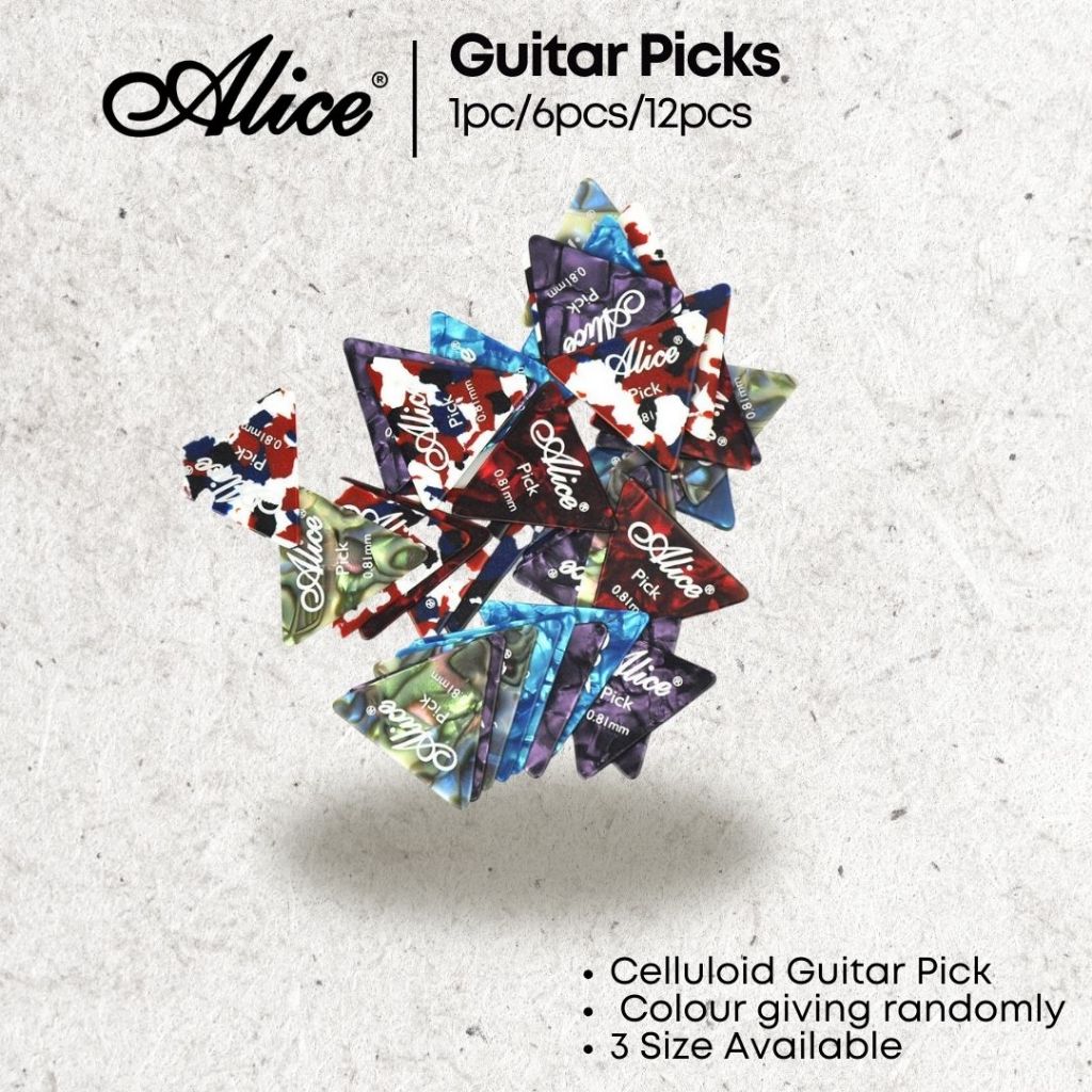 Alice Celluloid Triangle Guitar Pick Ap12L (12PC) | Shopee Malaysia