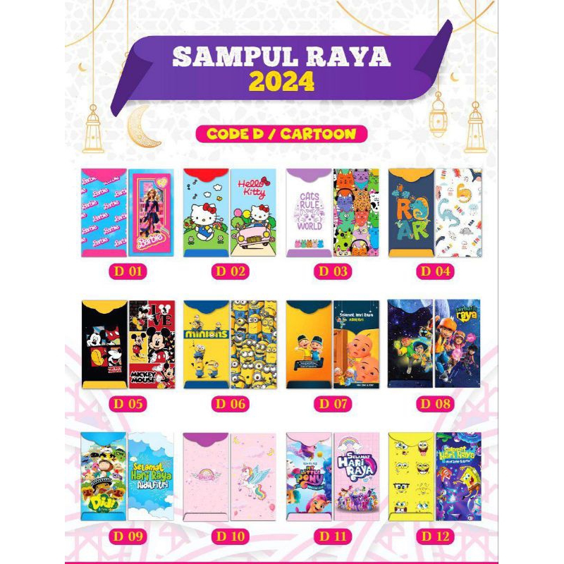 Sampul Duit Raya Kartun Money Packet cartoon | Shopee Malaysia