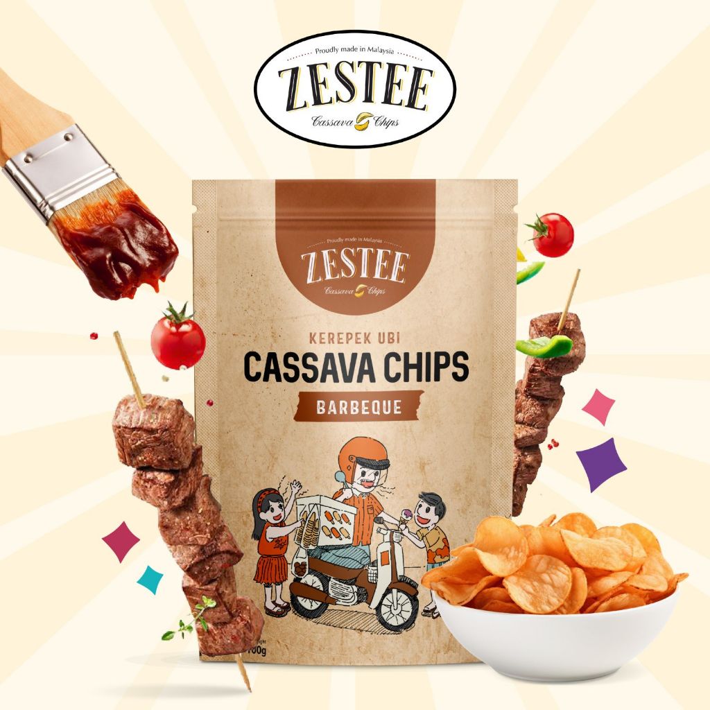 ZESTEE Premium Barbeque Cassava Chips (100g) | Shopee Malaysia