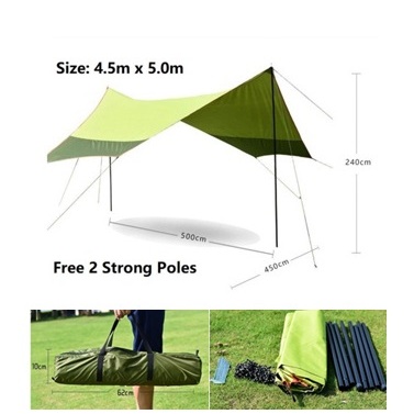 EcoSport BIG Waterproof Flysheet Green 4.5x5m / 3 x4.5m / 3x3m 5-8 ...