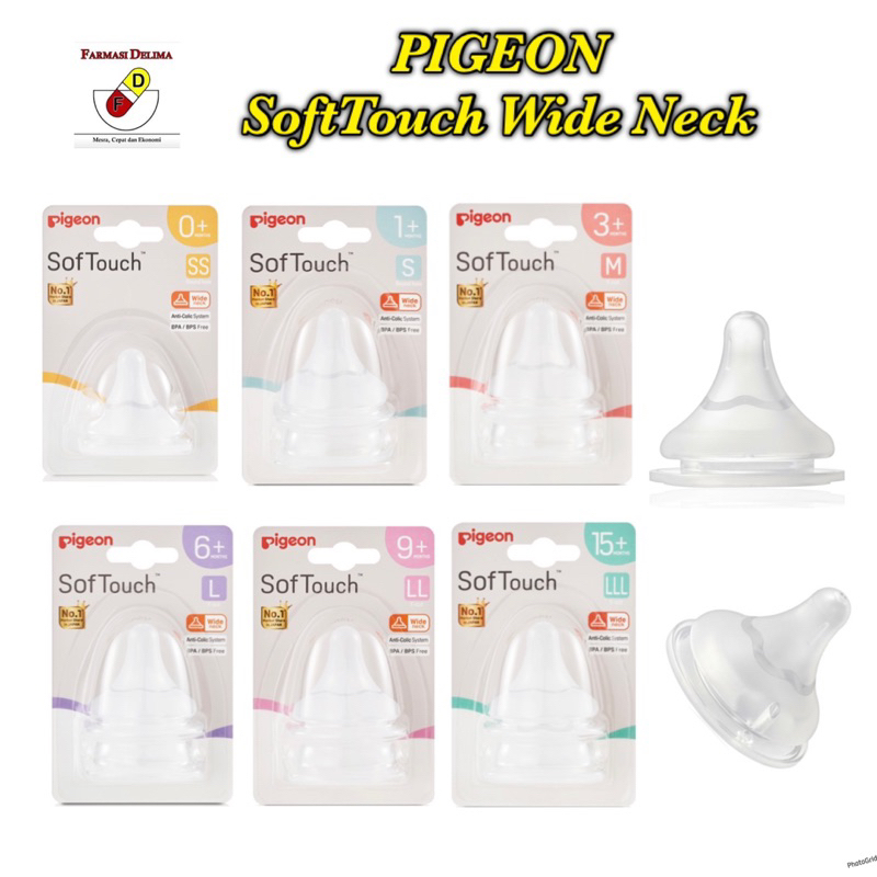 PIGEON SOFTTOUCH WIDE NECK TEAT / PUTING SUSU BAYI | Shopee Malaysia