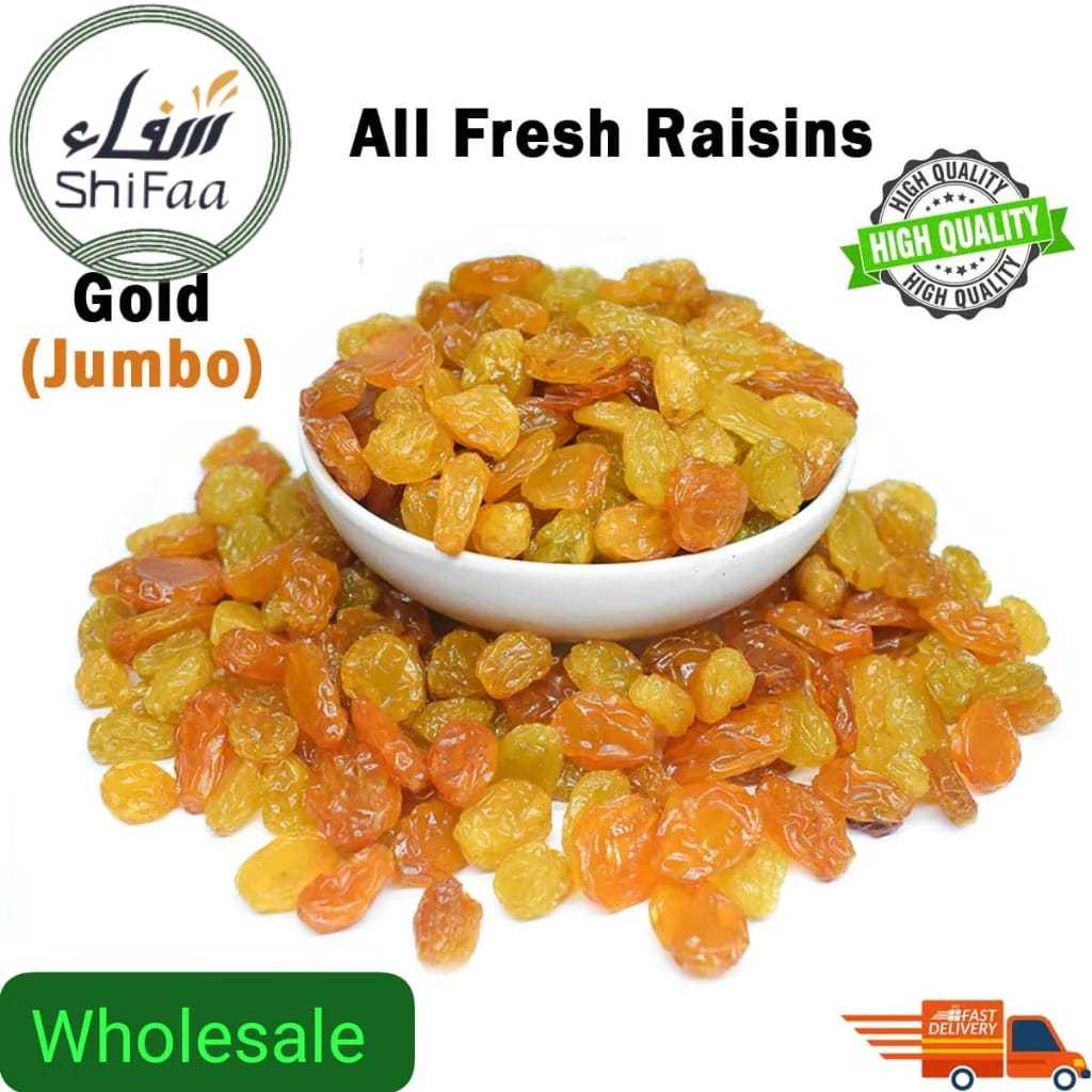 Fresh Raisins Golden Jumbo | Kismis Emas Besar | kismis | Raisin Dried Fruit 250g/500g/1kg ...