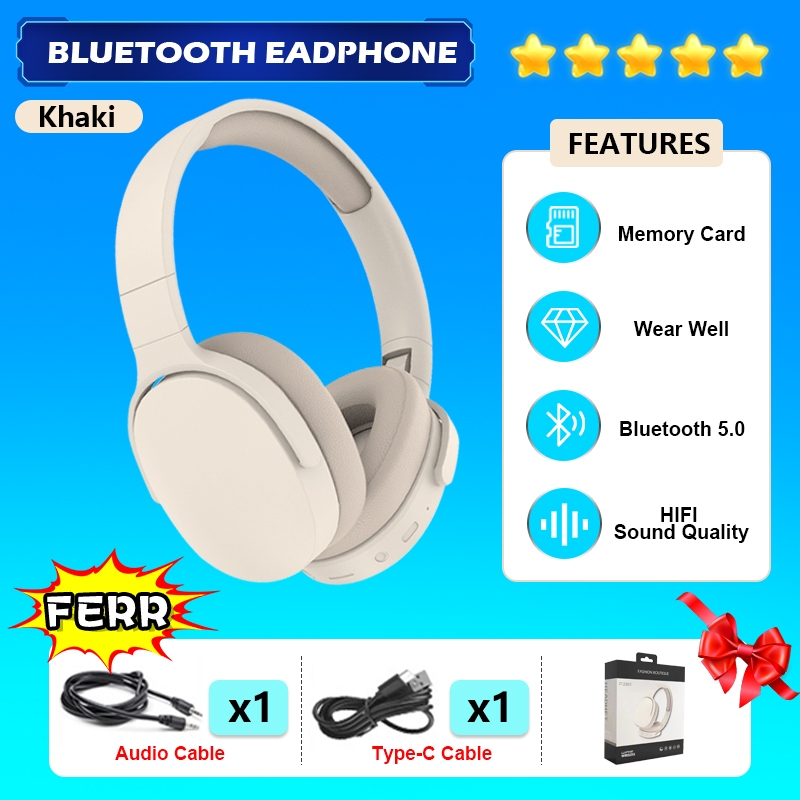 Headphone Wireless Bluetooth Headphone Gaming Headset with Mic Wireless ...