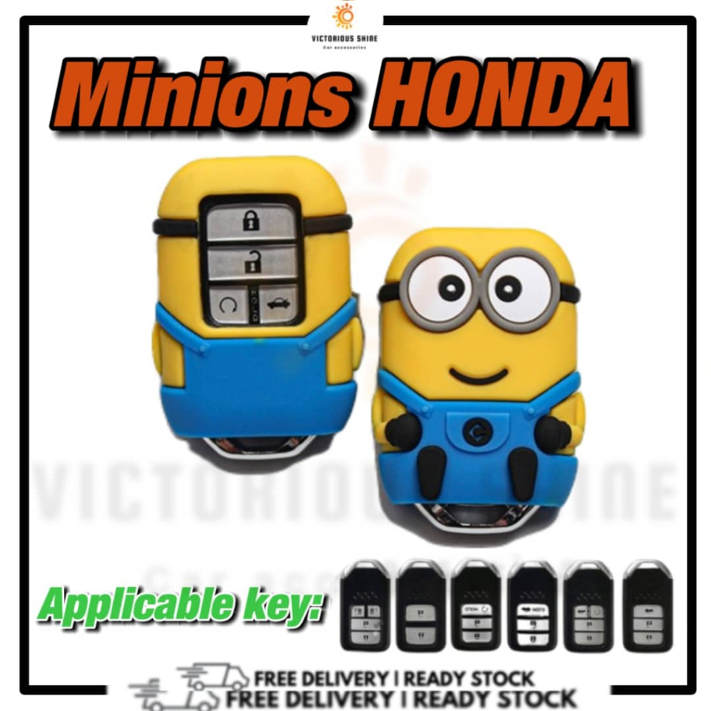 Cartoon Car Key Silicone key Cover MINIONS Remote suitable for Honda ...
