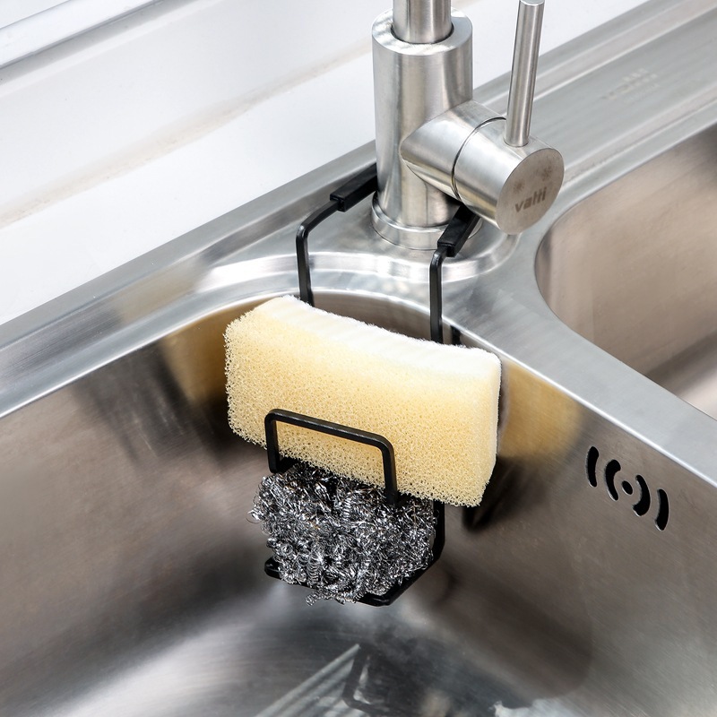 Kitchen Suction Cup Sink Rack Double Layer Iron Sink Sucker Draining ...