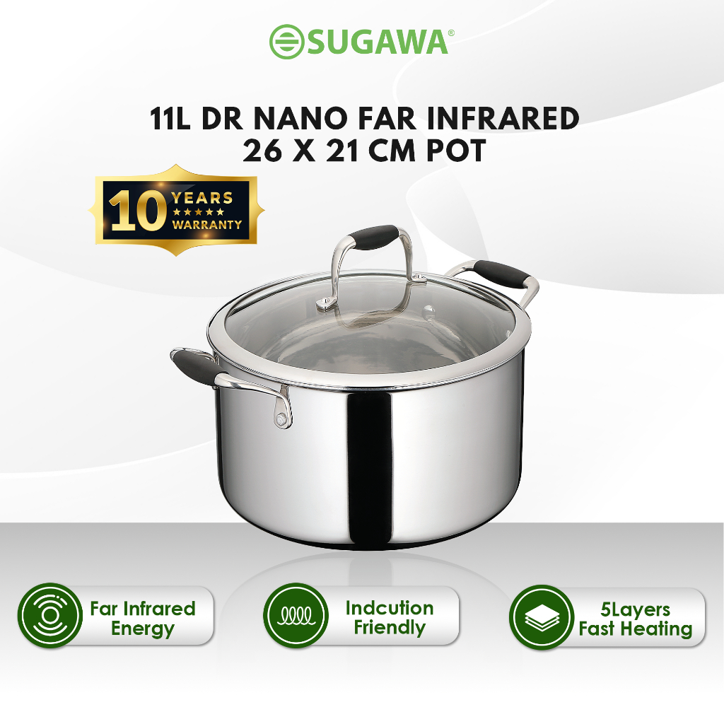 SUGAWA®️ Dr Nano Far Infrared 26 x 21cm Cassrole pot | Shopee Malaysia
