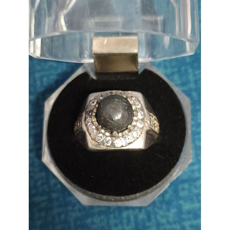 Cincin Perak Permata Badar Panglima Besi ( kayu jadi batu jadi besi ...