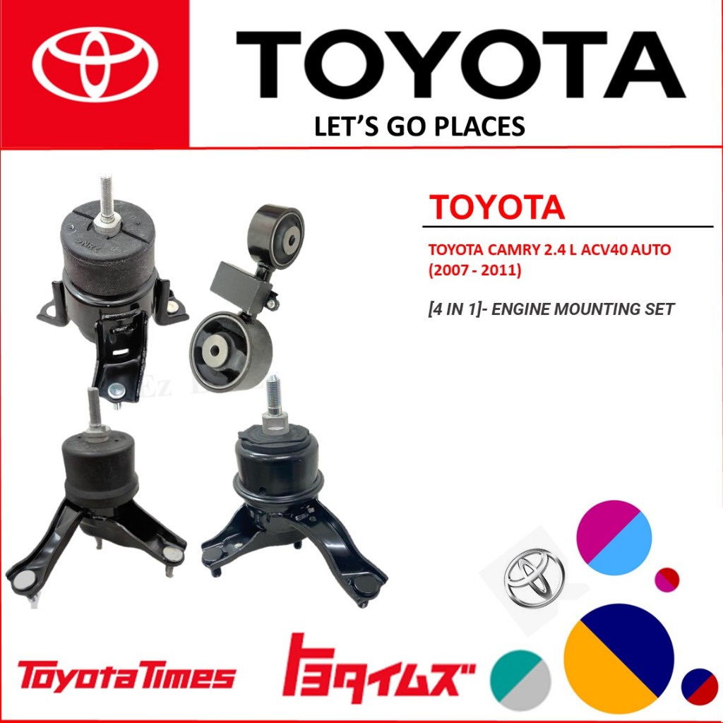 [4 IN 1]- ENGINE MOUNTING SET FOR TOYOTA CAMRY ACV40 2.4 ACV41 2.0 2006 ...