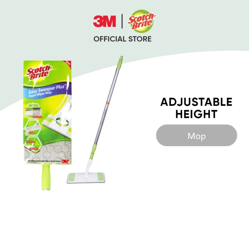 3M™ Scotch-Brite™ Easy Sweeper Plus+ Mop, Adjustable Height, 1 pc/pack ...