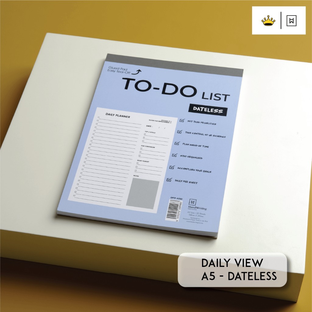 Masterprint A5 / B5 DIY Dateless Monthly Weekly Daily Planner Pad Easy ...