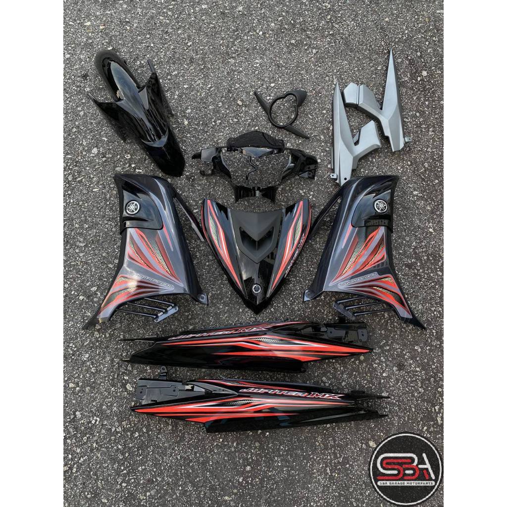 COVERSET YAMAHA LC LC135 V2 V6 V7 JUPITER AURORA DBMN8 BLACK HITAM L2 ...