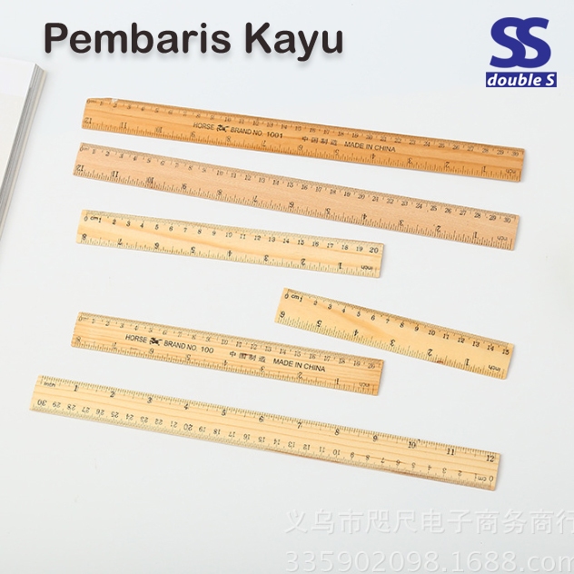 Pembaris Kayu 15cm/20cm/30cm/Wooden Ruler 30cm | Shopee Malaysia