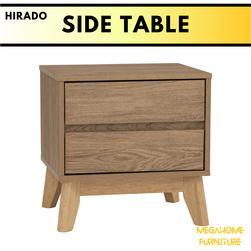 HIRADO Side Table / Bed Side Table / Meja Sisi / Meja Sisi Bersama Laci ...