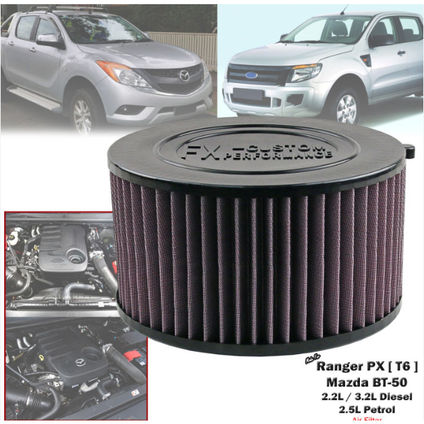 Ford Ranger T6 T7 T8 High Flow Air Filter For 2.2 3.2 2012-2022 Mazda ...