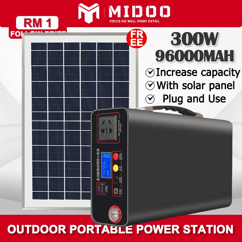 Portable Power Station 300W AC 220V Output Emergency Backup Powerbank ...