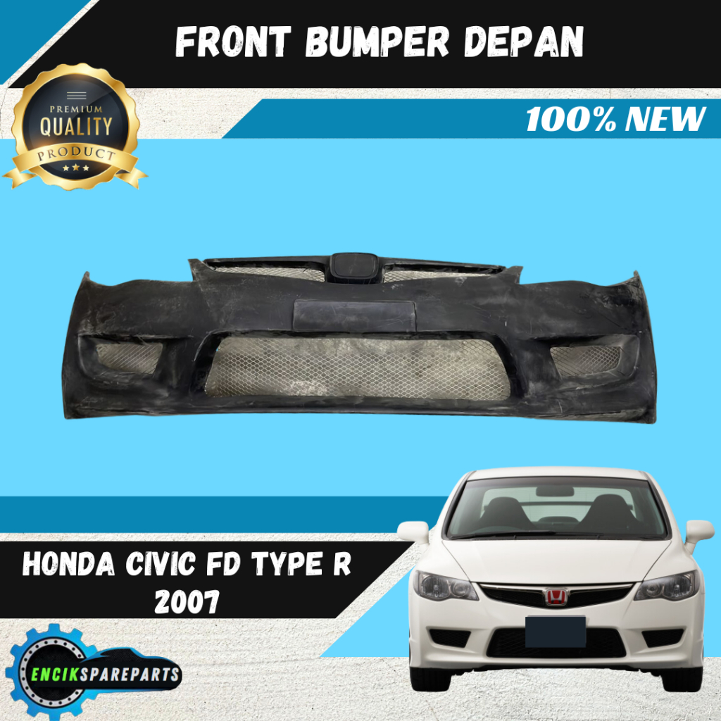 Honda Civic FD Type R 2007 Front Bumper Depan PU Material | Shopee Malaysia