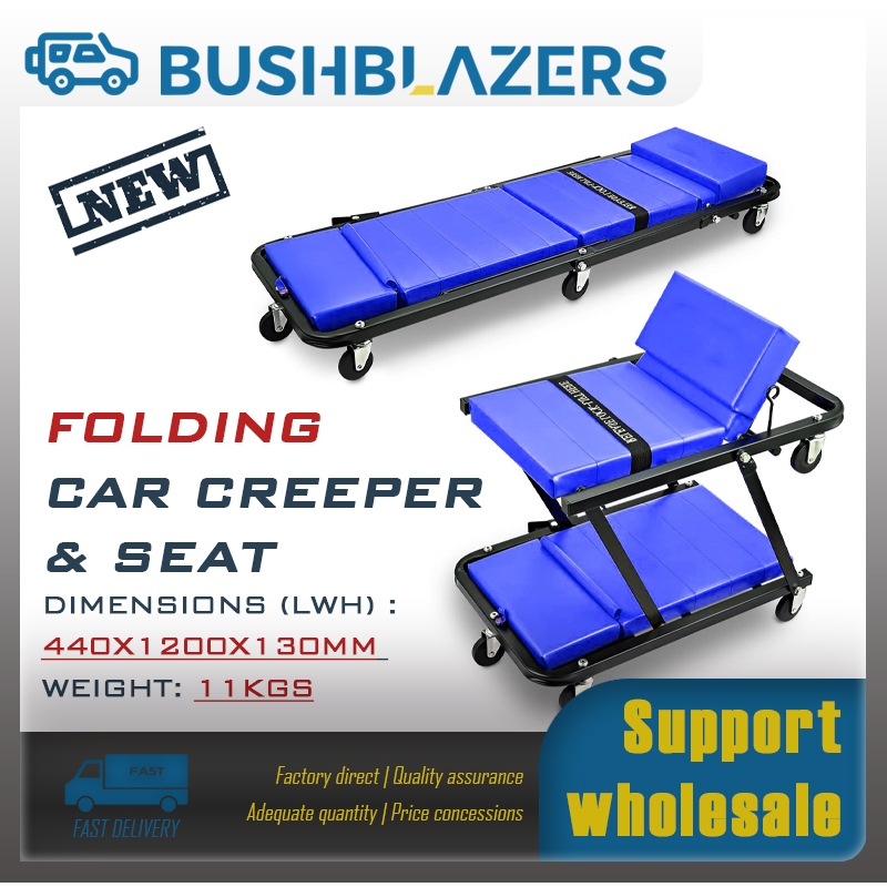 【BUSHBLAZERS】Folding Mechanic Creeper Car Garage With 7 Swivel Wheels ...